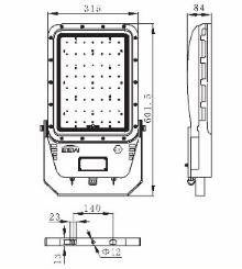 Projecteur LED [ATEX] [Flat] [100W]- Éclairage professionnel